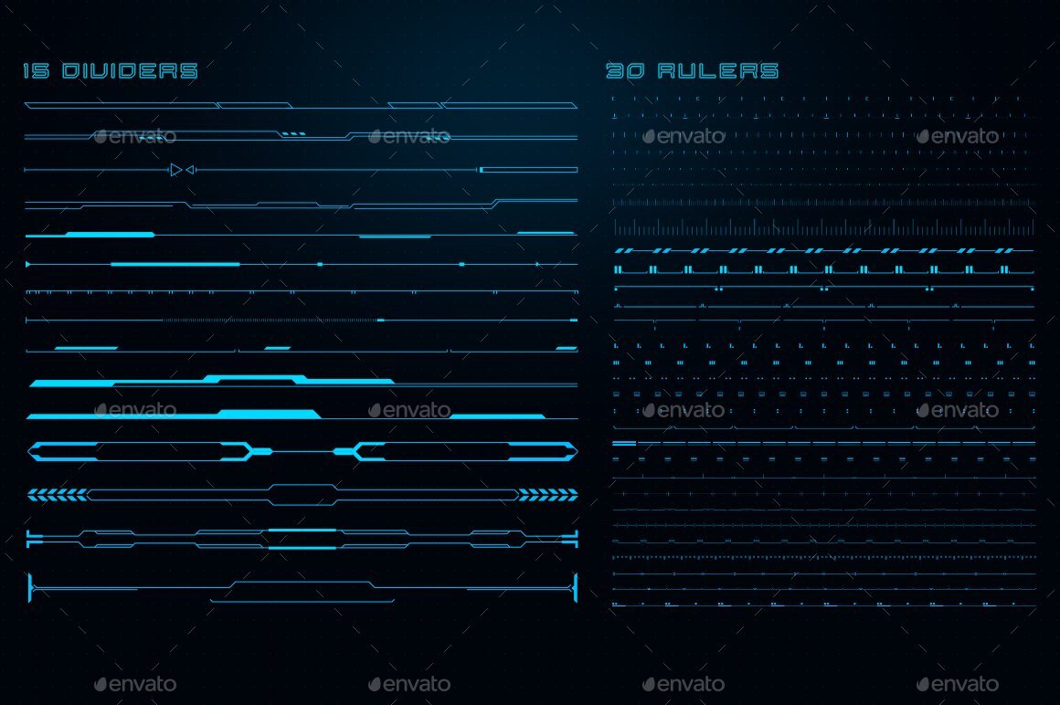 Sci Fi UI Elements, Game Assets | GraphicRiver