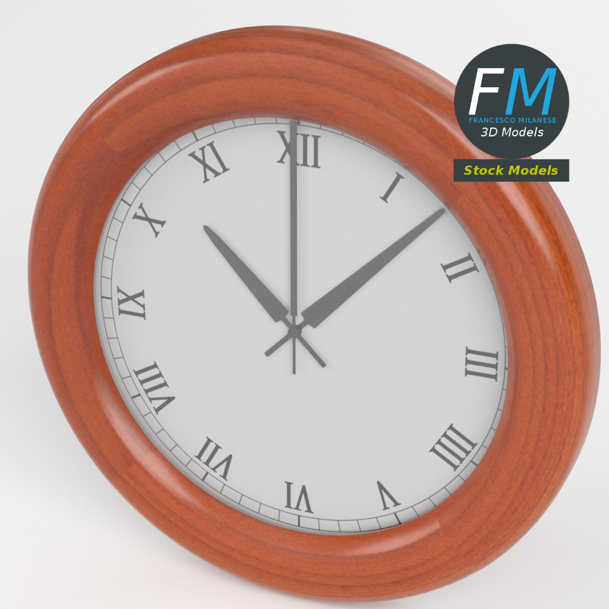 Living room wall clock 1 by FrancescoMilanese85 | 3DOcean