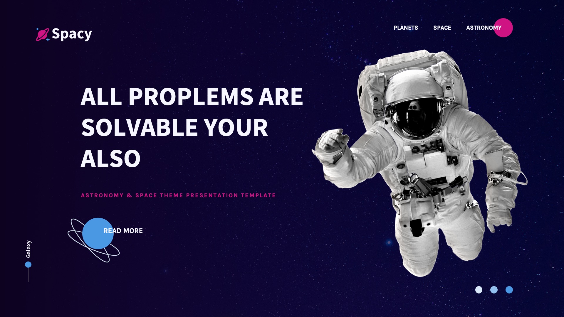 Spacy - Astronomy & Space Theme Google Slides Template, Presentation ...