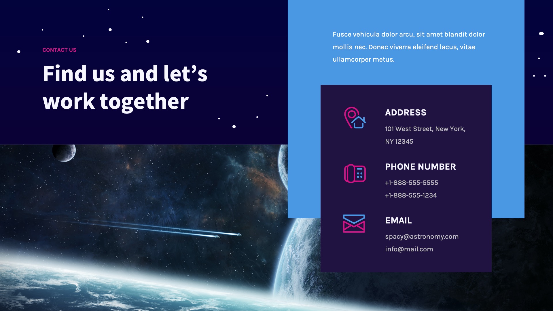 Spacy - Astronomy & Space Theme Google Slides Template, Presentation ...