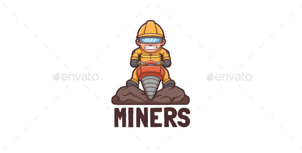 Miners Logo mascot, Logo Templates | GraphicRiver