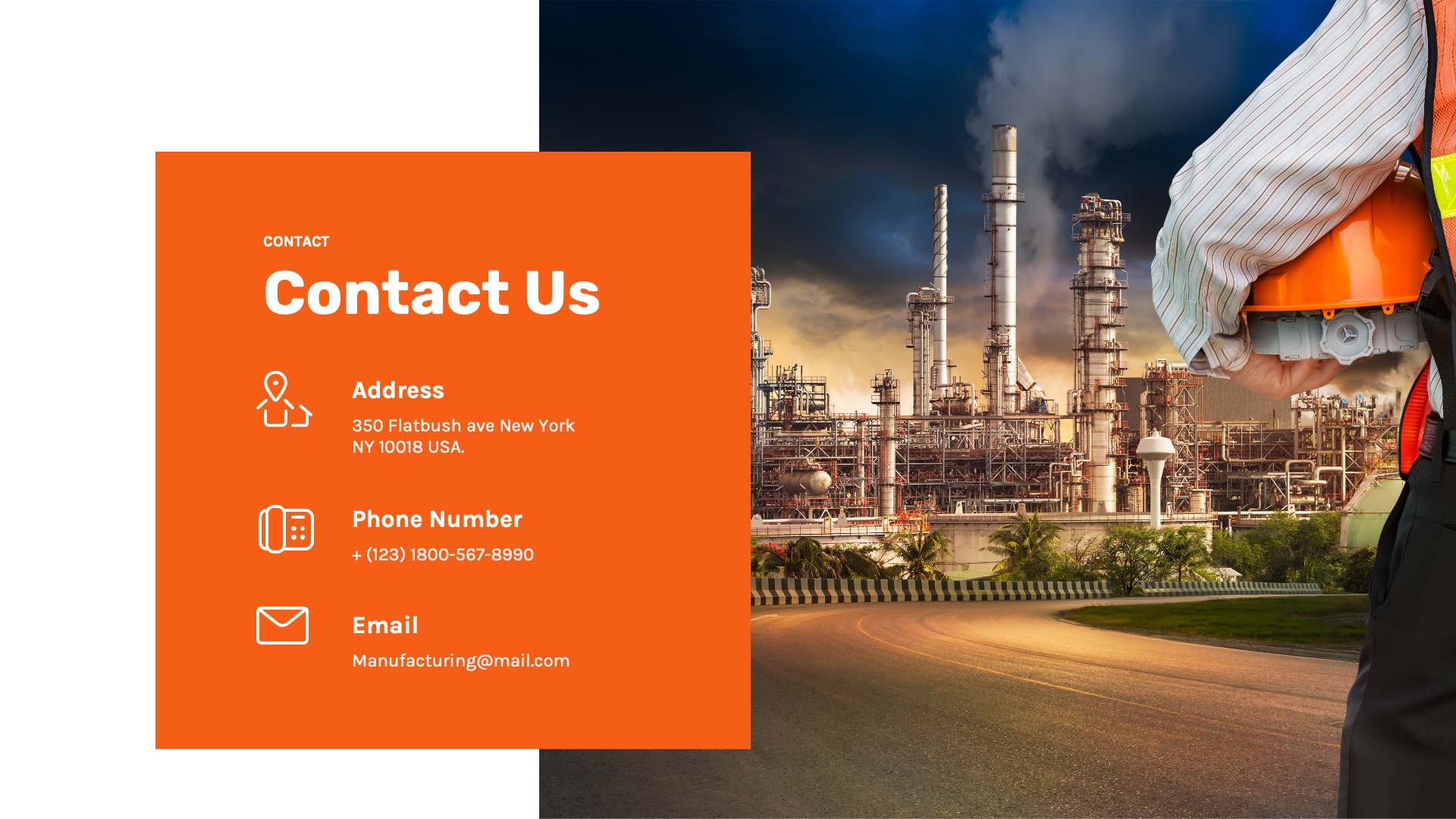 Factzy - Factory Industrial Manufacturing Google Slides Template ...