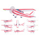 Light Aircraft Red Stripe Plane Livery Set, Vectors | GraphicRiver