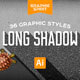 LONG SHADOW Styles For Adobe Illustrator, Add-ons | GraphicRiver