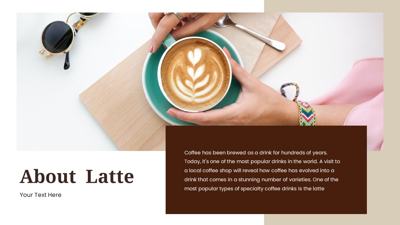 Latte - Cafe and Coffe PowerPoint Template, Presentation Templates