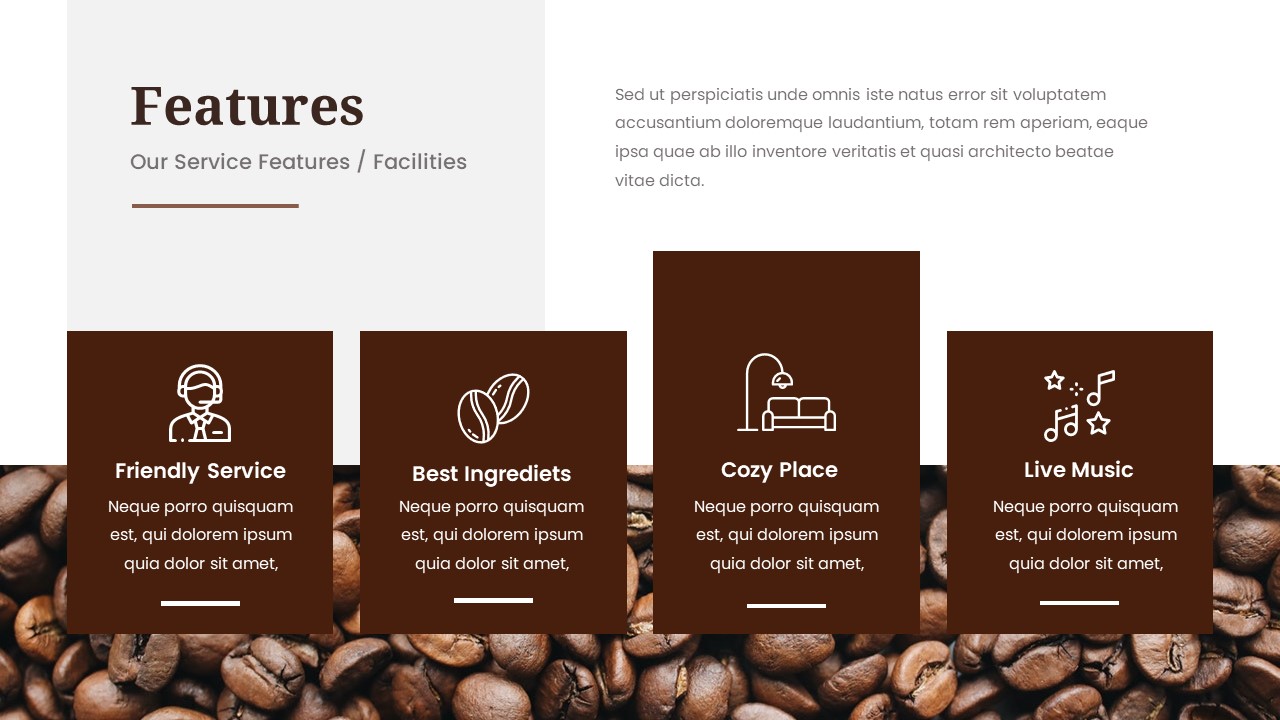 Latte - Cafe and Coffe PowerPoint Template, Presentation Templates