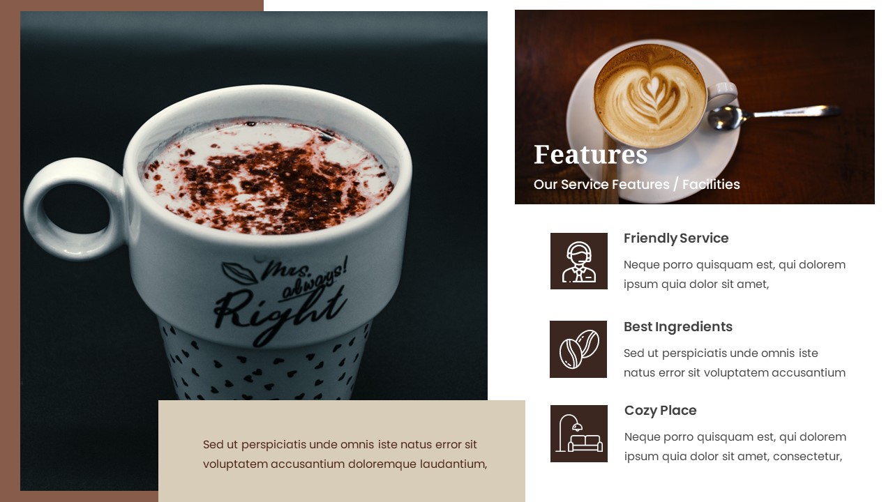 Latte - Cafe and Coffe PowerPoint Template, Presentation Templates