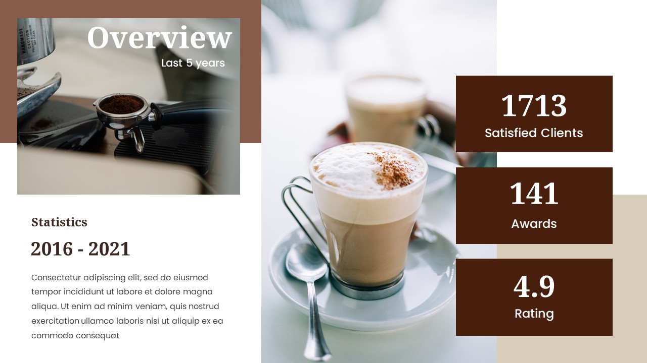 Latte - Cafe and Coffe PowerPoint Template, Presentation Templates