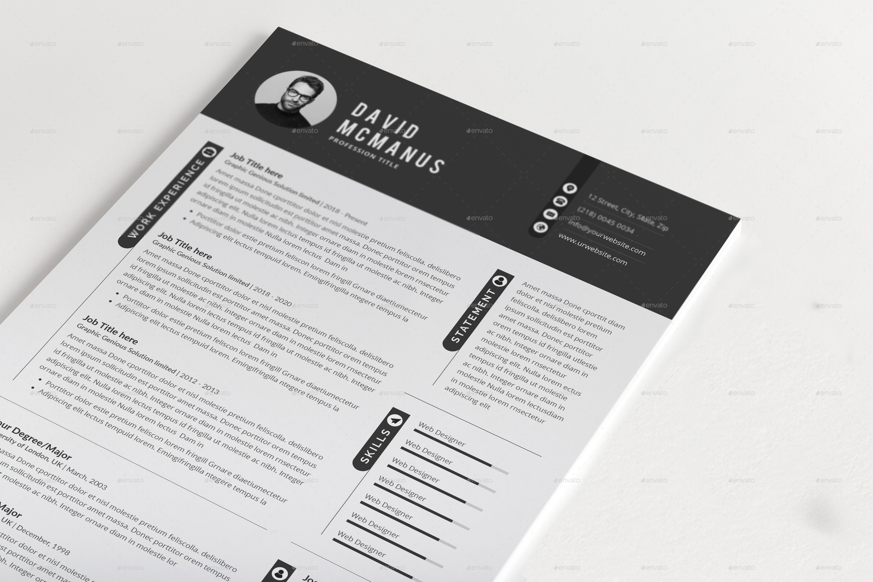 Resume Bundle, Print Templates | GraphicRiver
