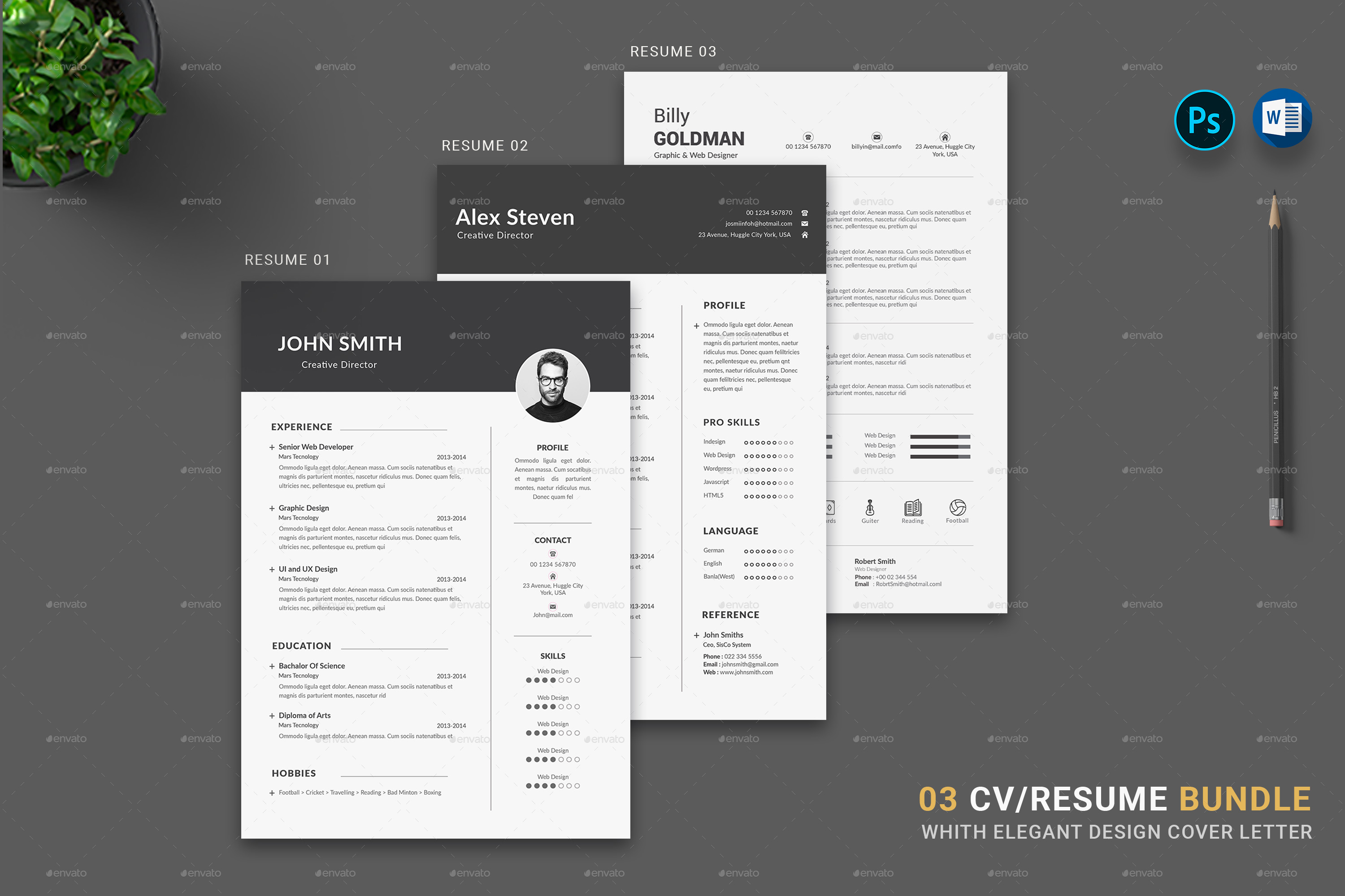 Resume Bundle, Print Templates | GraphicRiver