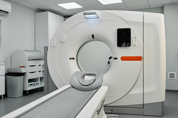 MRI - Magnetic resonance imaging scan device. MRI scaner room Stock ...