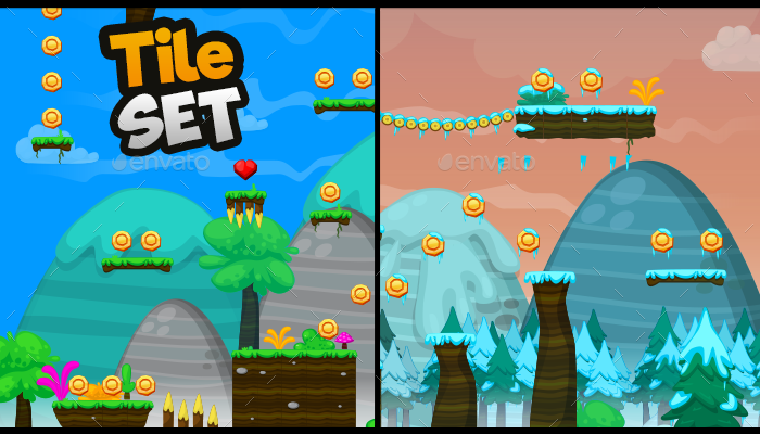 Tile Set Pack, Game Assets | GraphicRiver