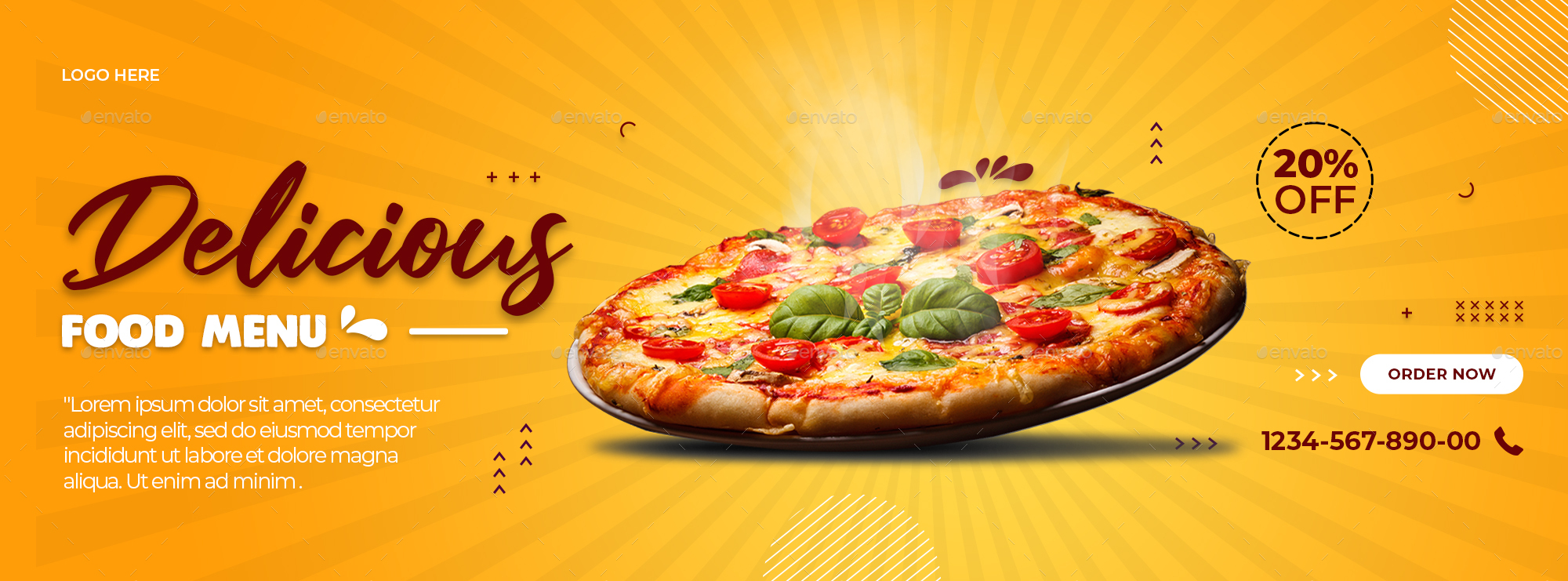 Food Facebook Cover Design, Web Elements | GraphicRiver