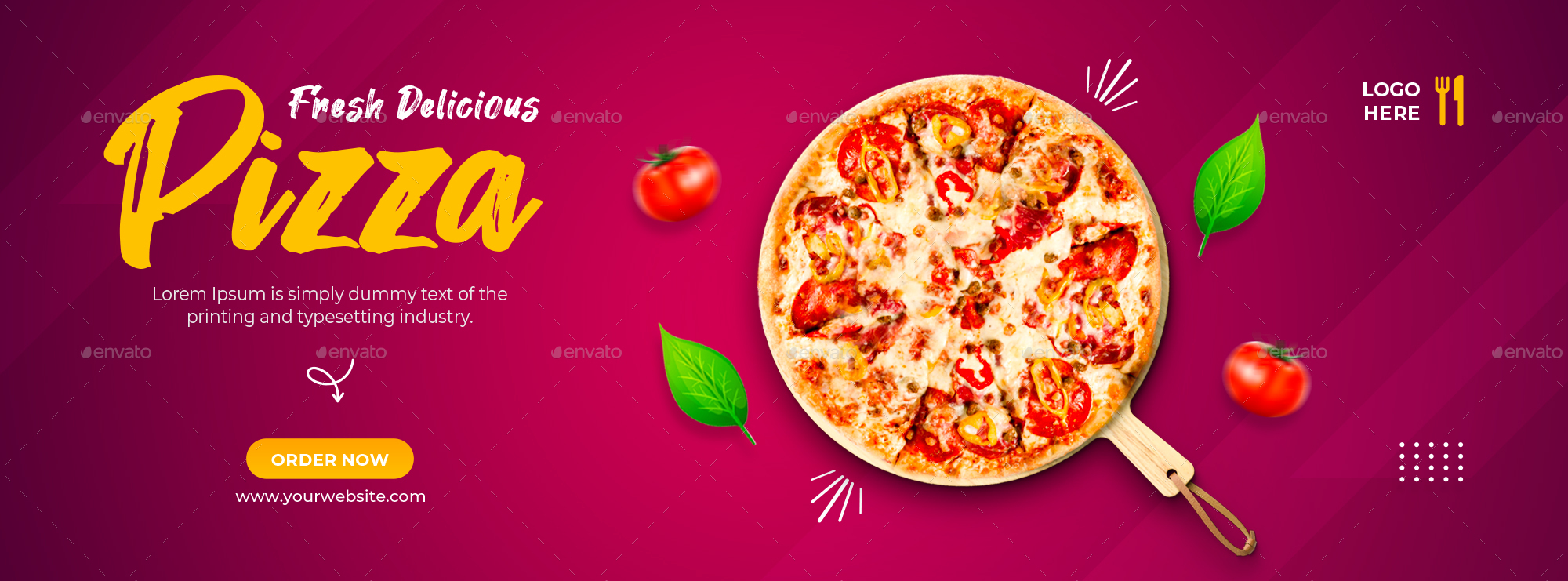 Food Facebook Cover Design, Web Elements | GraphicRiver