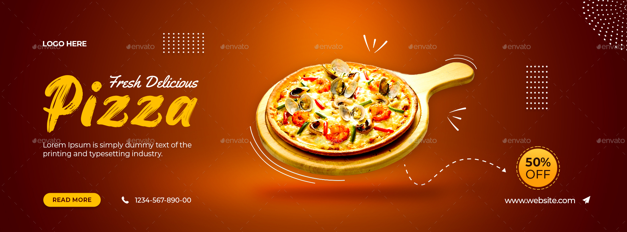 Food Facebook Cover Design, Web Elements | GraphicRiver
