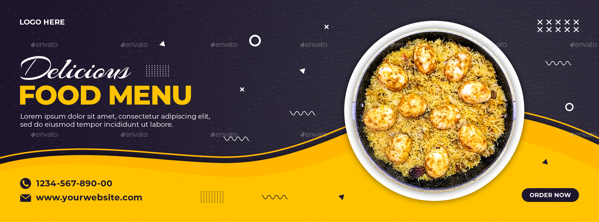 Food Facebook Cover Design, Web Elements | GraphicRiver