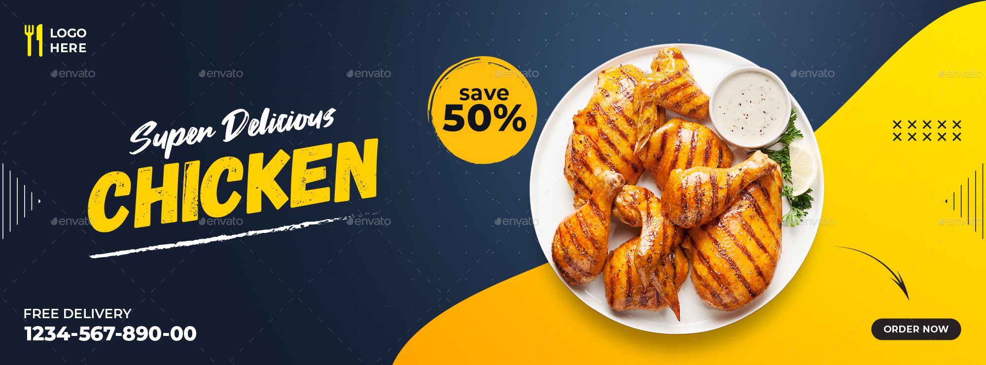 Food Facebook Cover Design, Web Elements | GraphicRiver