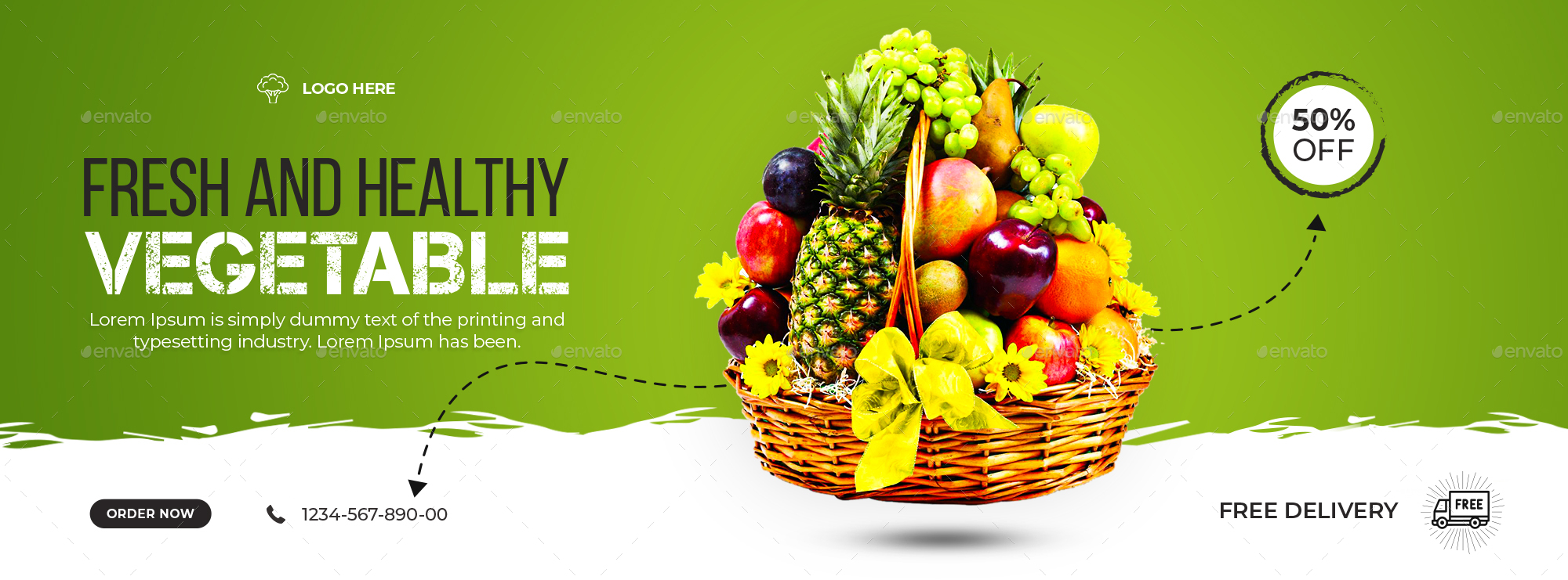 Food Facebook Cover Design, Web Elements | GraphicRiver