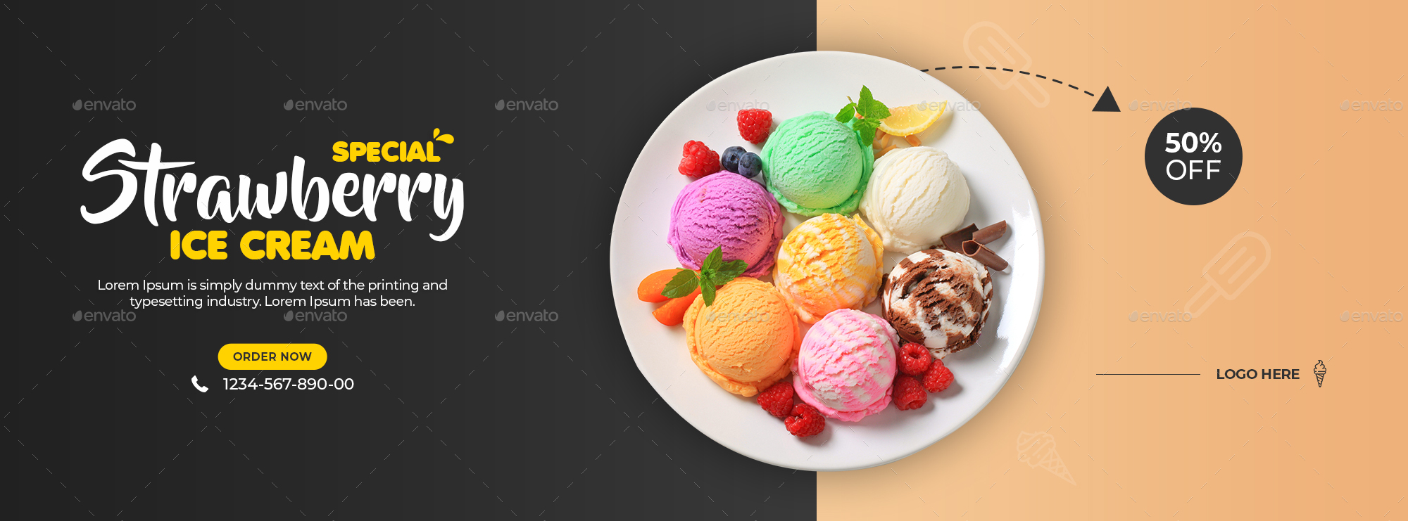 Food Facebook Cover Design, Web Elements | GraphicRiver