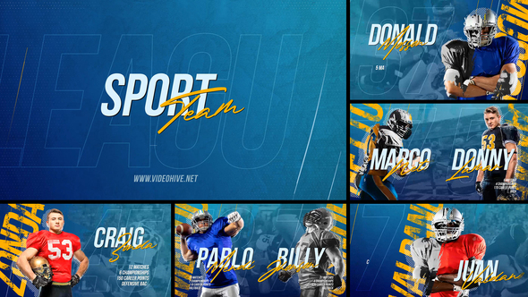 Sport Team Intro 2 / Player Profile, After Effects Project Files ...