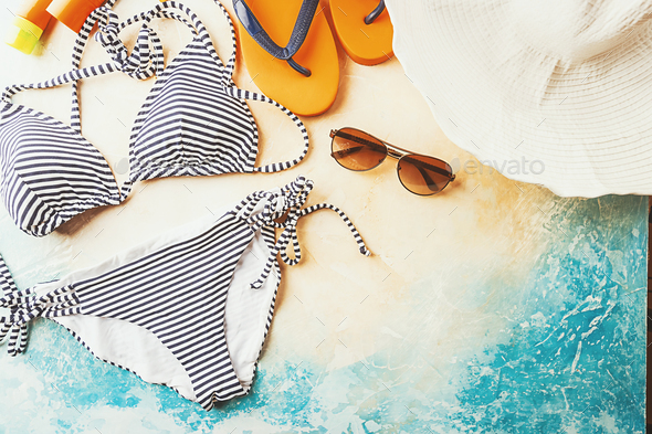 Summer beach set Stock Photo by ipolly80 | PhotoDune
