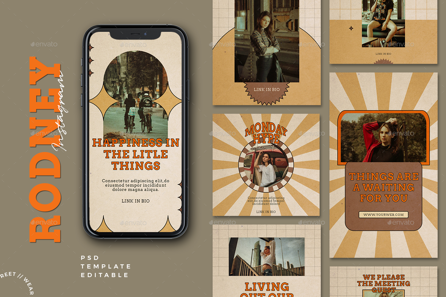 Rodney Instagram Template by Creatchees | GraphicRiver