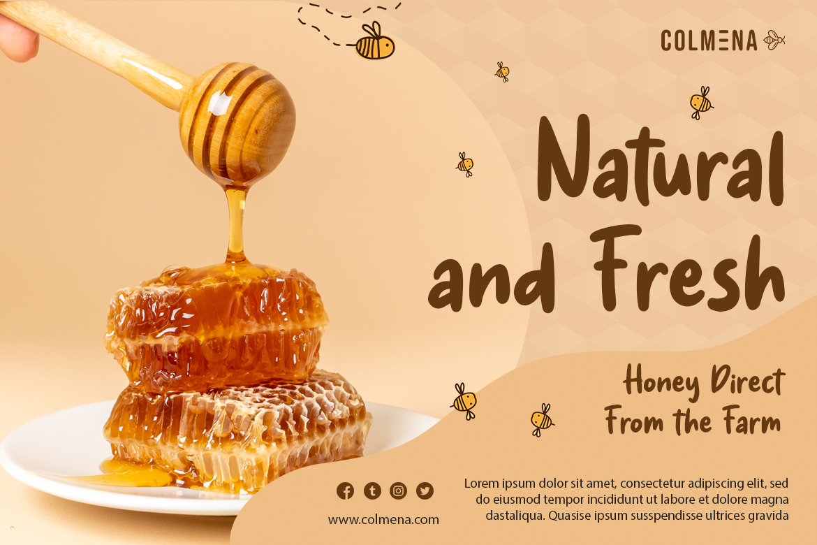 Honey Jar - Fancy Honey Farm, Fonts | GraphicRiver