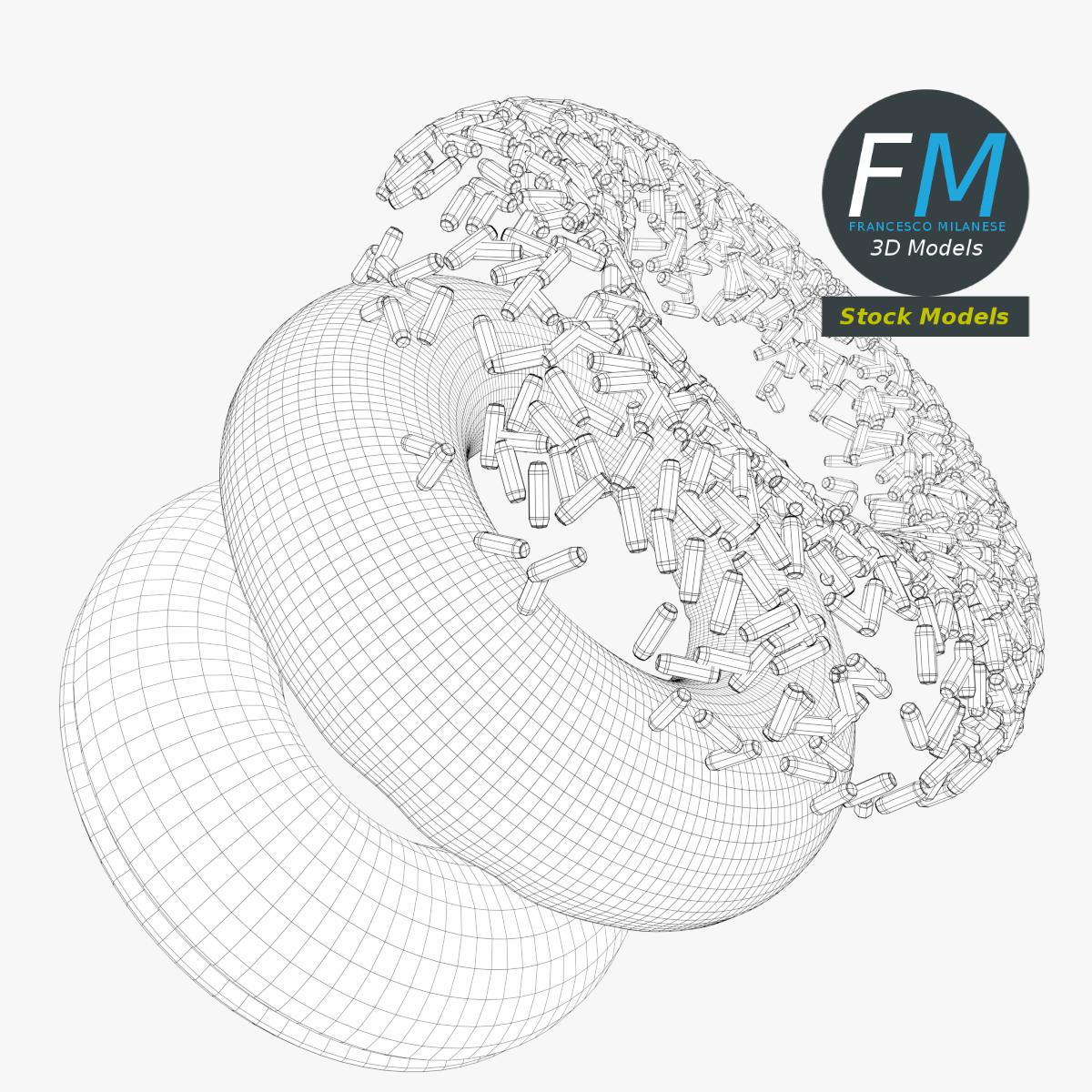 Stylized donut with sprinkles by FrancescoMilanese85 | 3DOcean