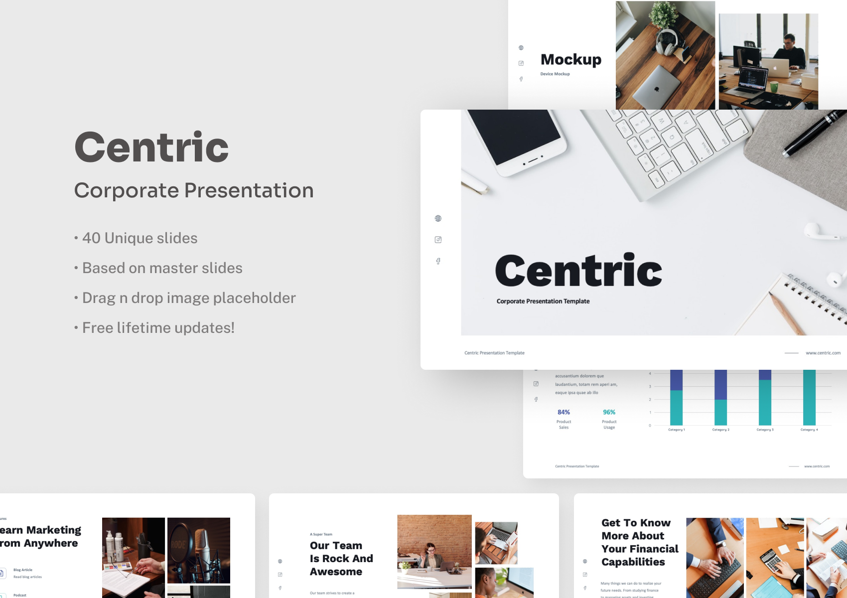 Centric - Corporate PowerPoint Presentation, Presentation Templates