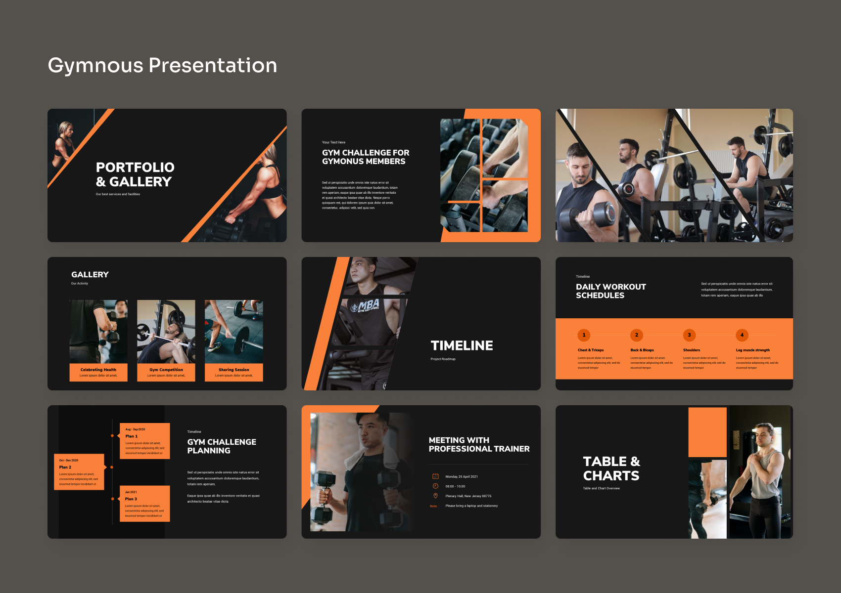 Gymnous - Gym PowerPoint Presentation, Presentation Templates ...