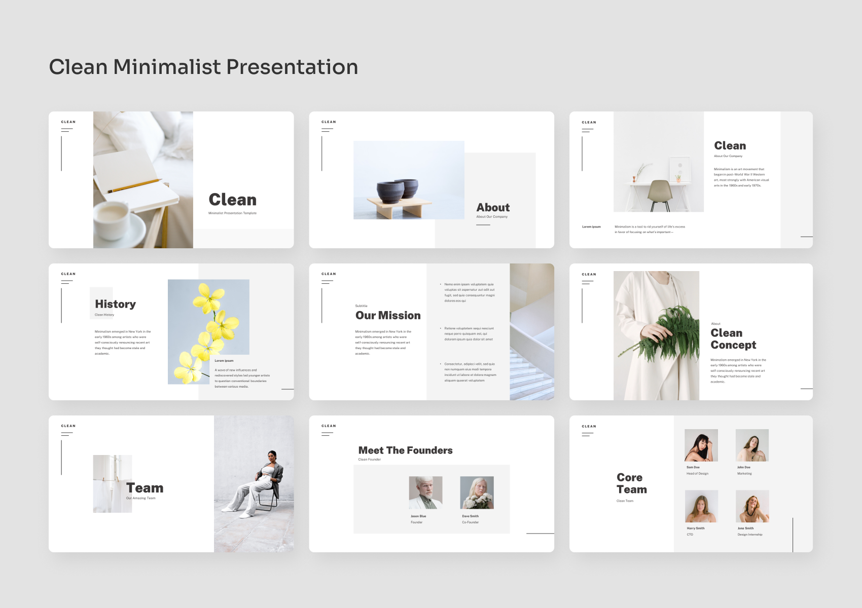 Clean - Minimalist PowerPoint Presentation, Presentation Templates
