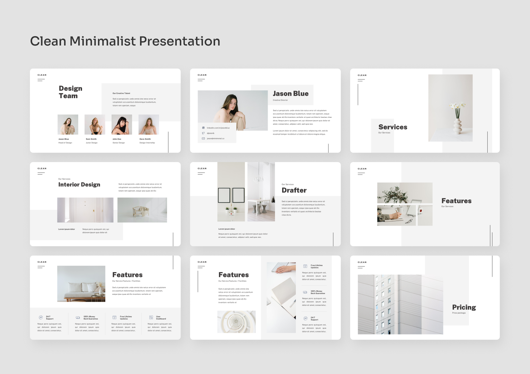 Clean - Minimalist PowerPoint Presentation, Presentation Templates