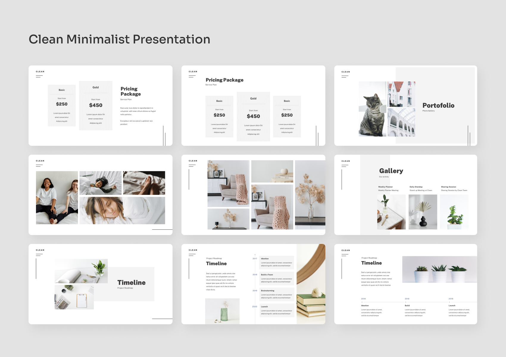 Clean - Minimalist PowerPoint Presentation, Presentation Templates