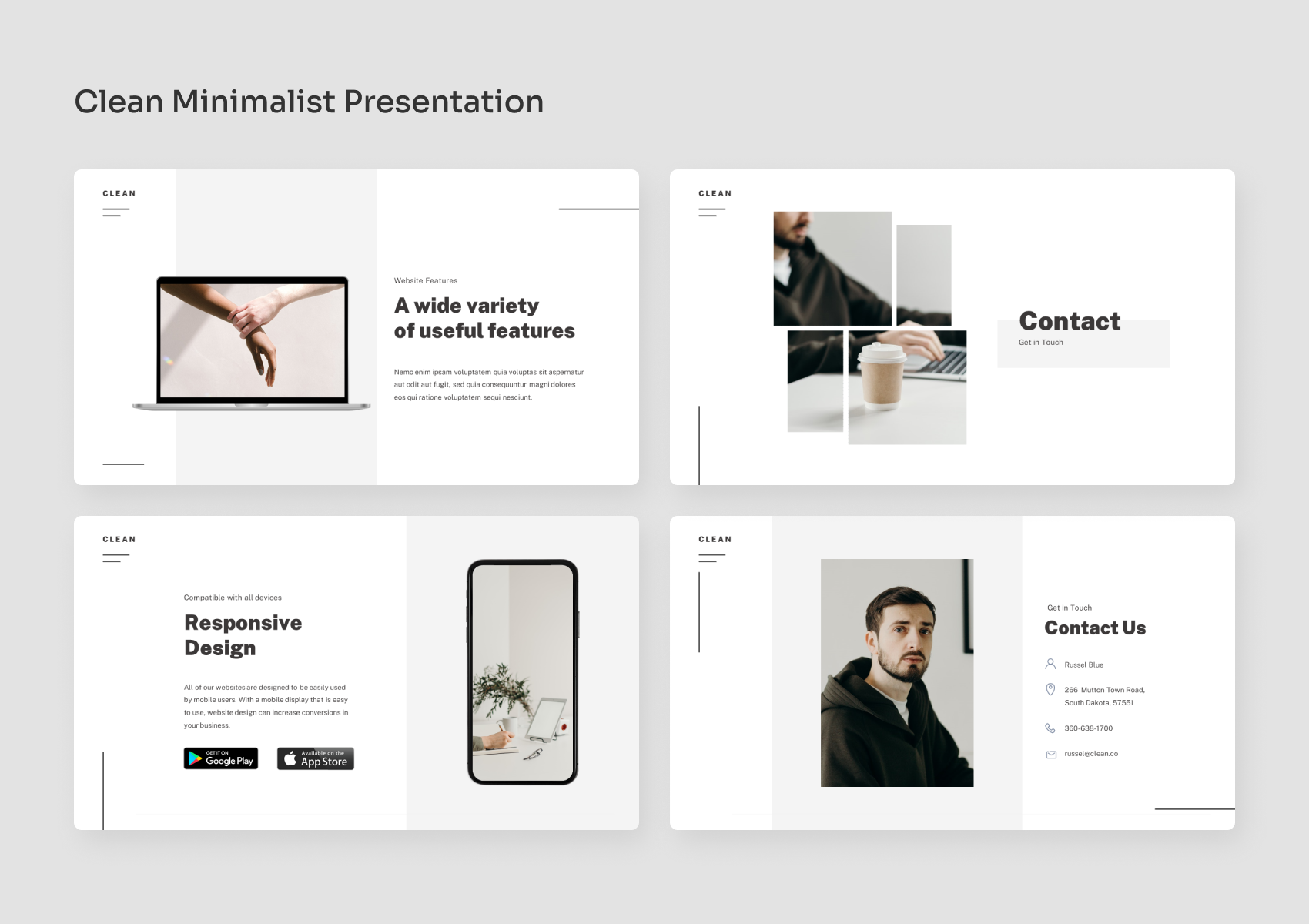 Clean - Minimalist PowerPoint Presentation, Presentation Templates
