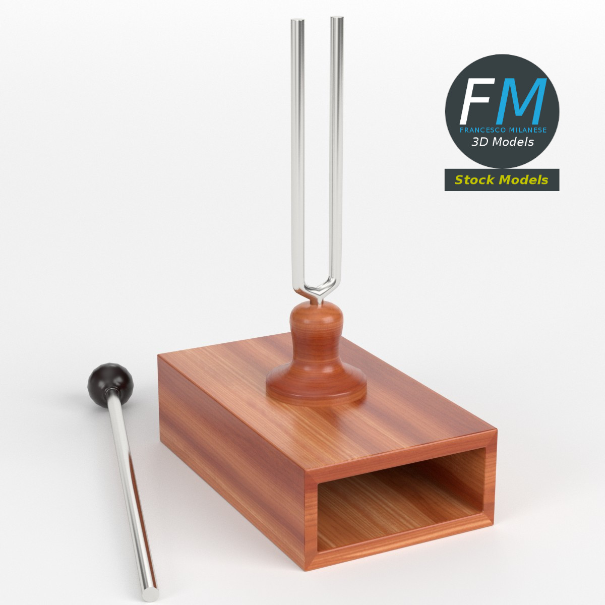 Tuning fork on resonator box by FrancescoMilanese85 | 3DOcean