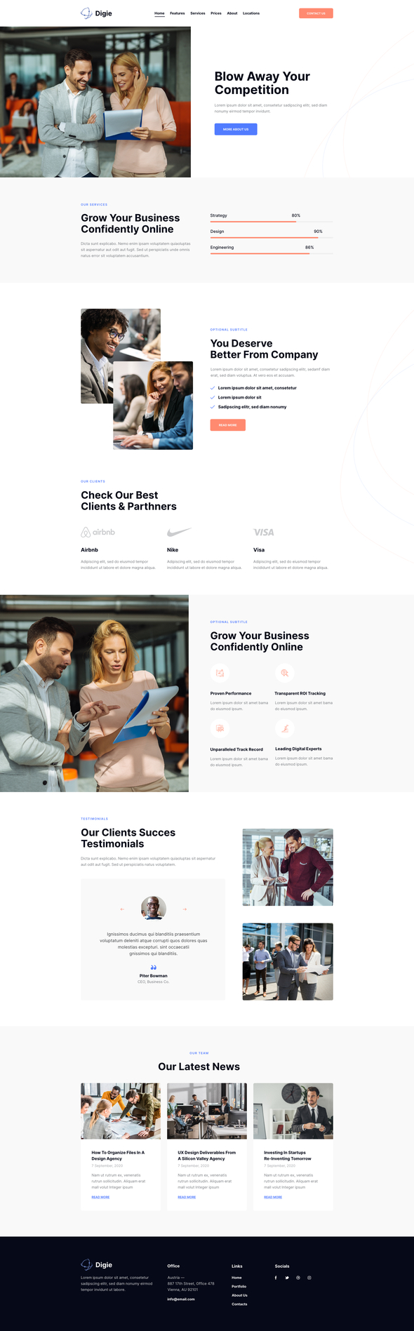 Digie | Digital Agency & Advertising Service Elementor Template Kit by ThemeREX