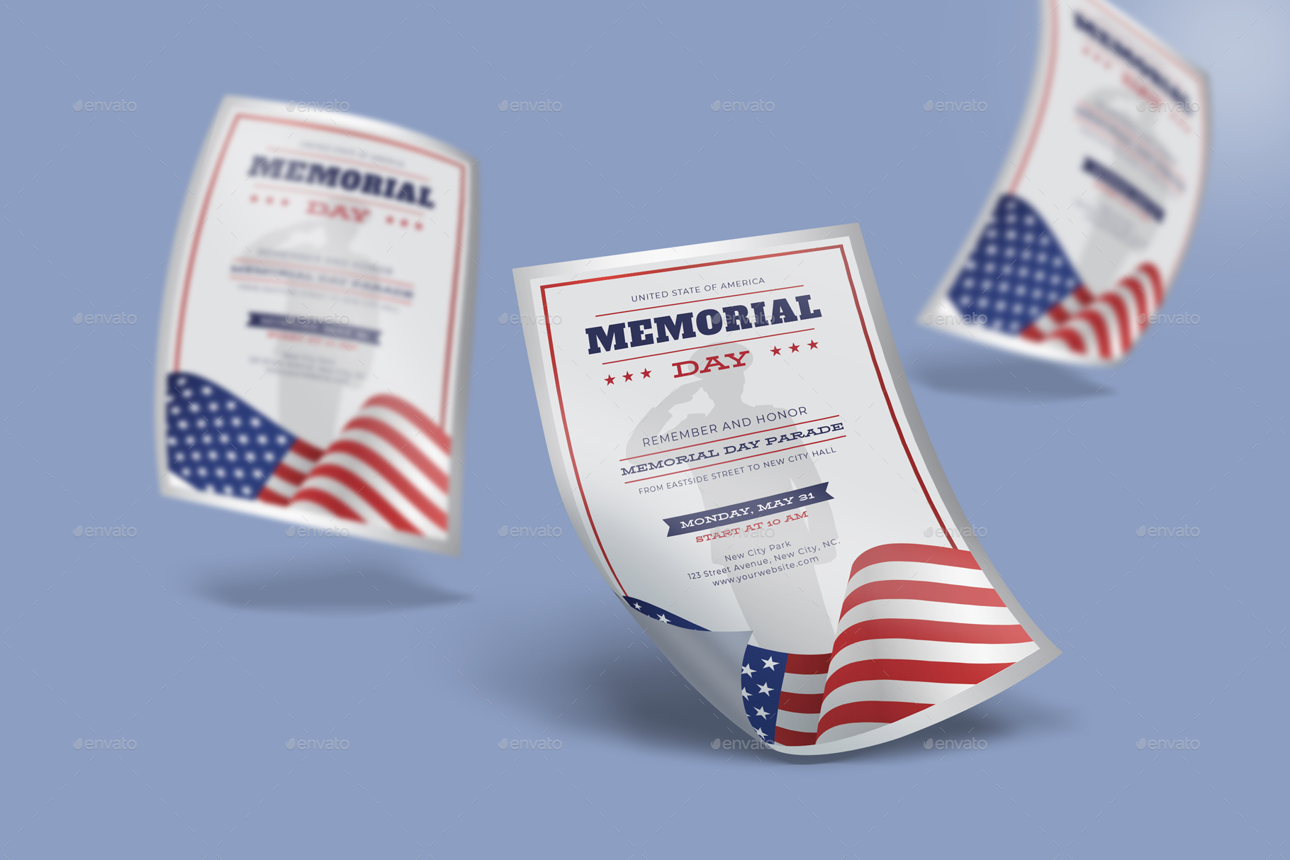 Memorial Day Remember & Honor Flyer, Print Templates | GraphicRiver