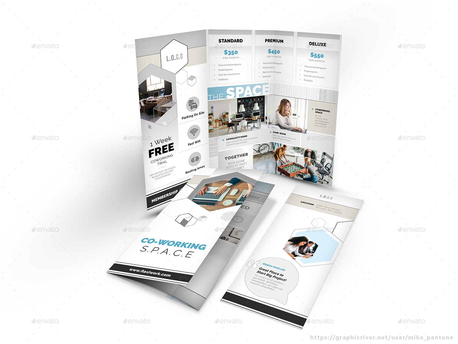 Co-working Space Print Bundle, Print Templates | GraphicRiver