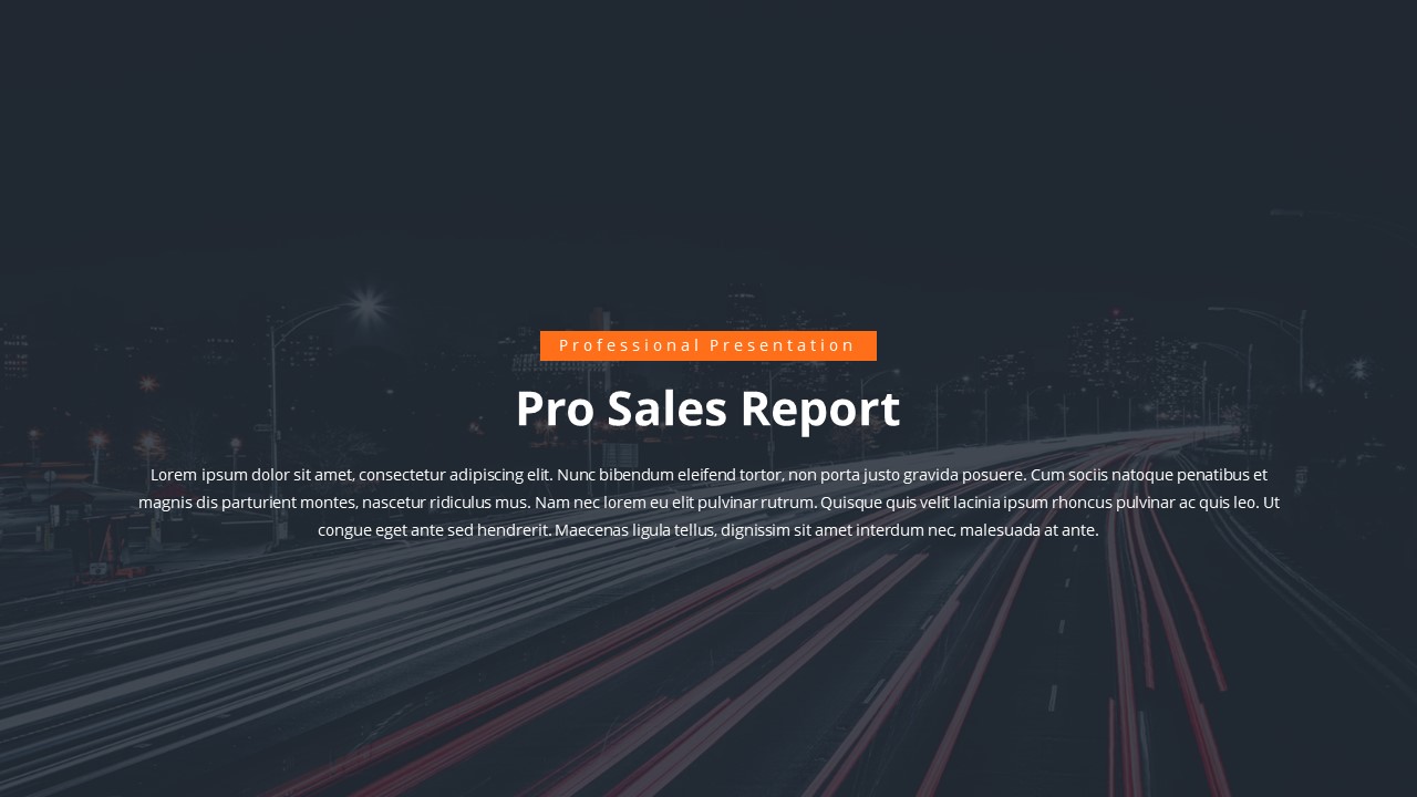 Pro Sales Report Powerpoint Presentation Template, Presentation Templates
