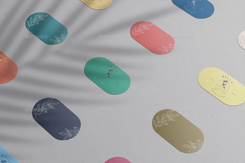 Rounded Corners Stickers / Cards Mock-Ups Vol.1, Graphics | GraphicRiver