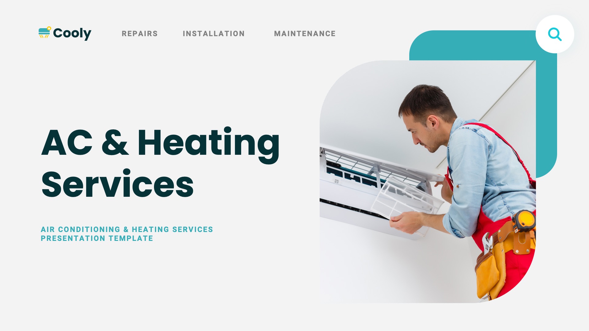 COOLY - Air Conditioning & Heating Services Powerpoint Template ...