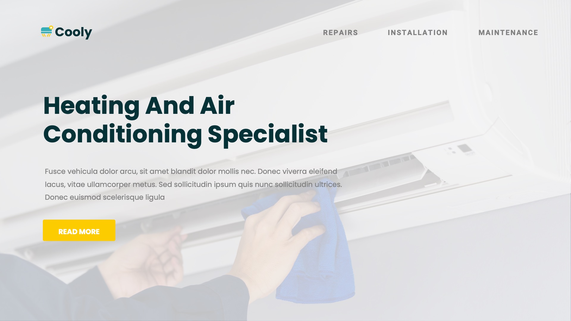 COOLY - Air Conditioning & Heating Services Powerpoint Template ...
