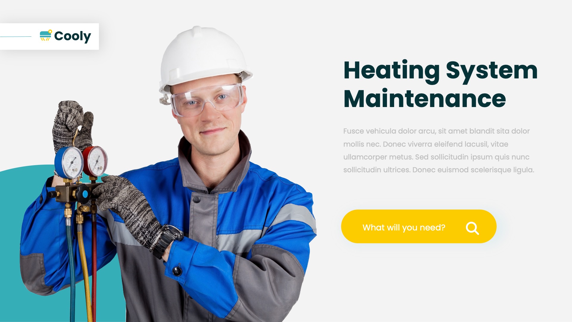 COOLY - Air Conditioning & Heating Services Powerpoint Template ...