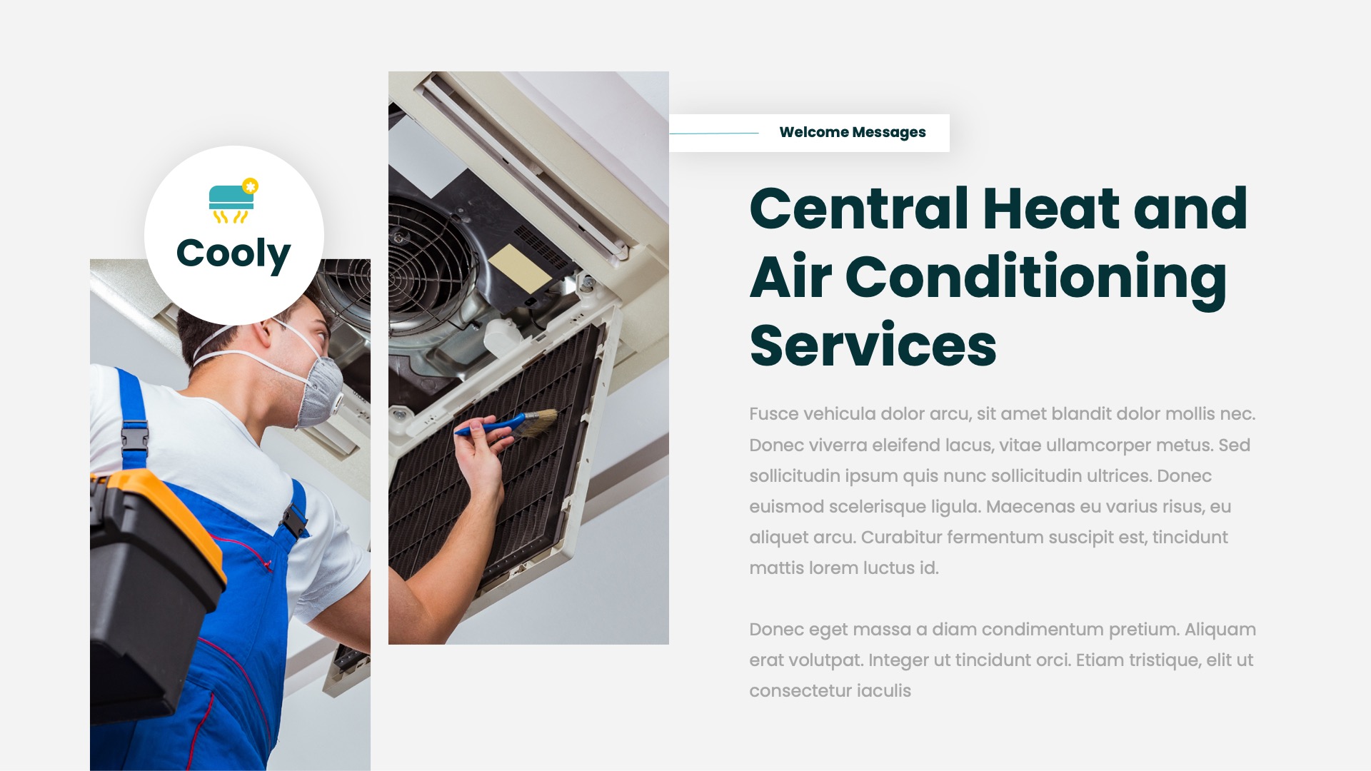 COOLY - Air Conditioning & Heating Services Powerpoint Template ...