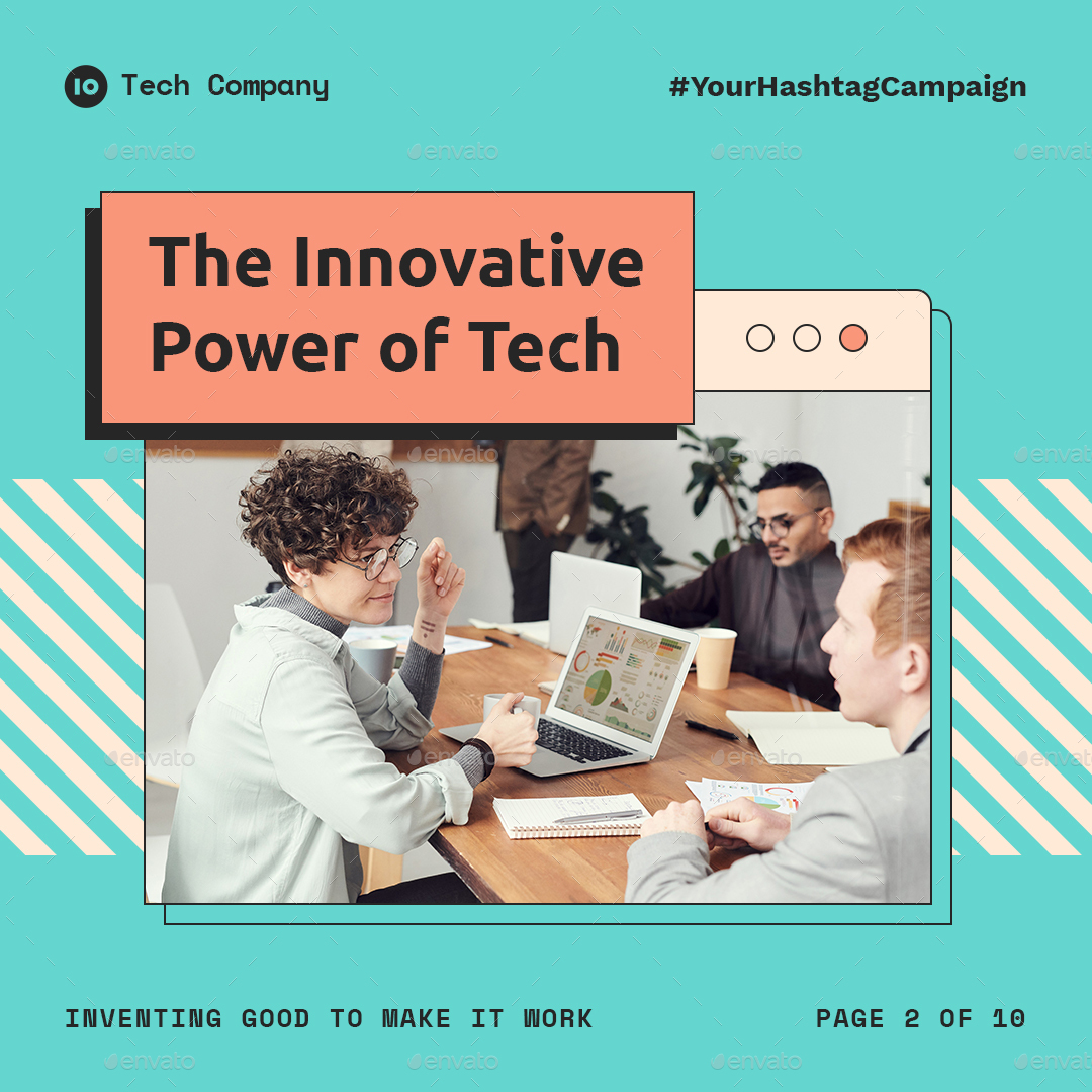 RetroByte: Technology Instagram Post Template, Web Elements | GraphicRiver