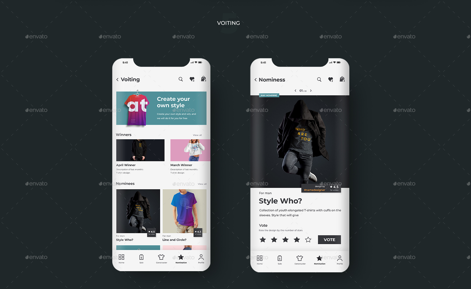 UI Kit Mobile App for an E-Commerce Clothing Store, Web Elements ...