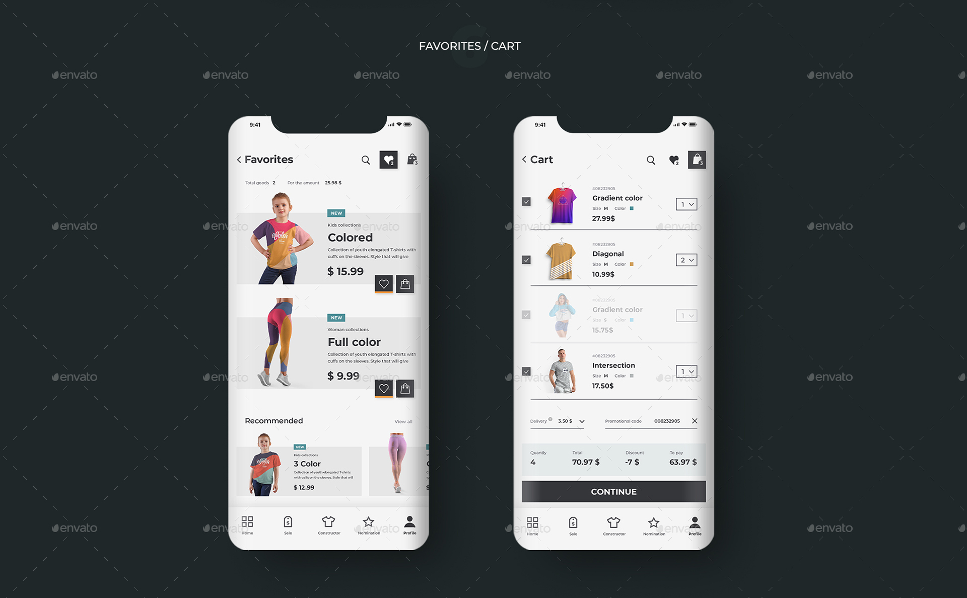 UI Kit Mobile App for an E-Commerce Clothing Store, Web Elements ...
