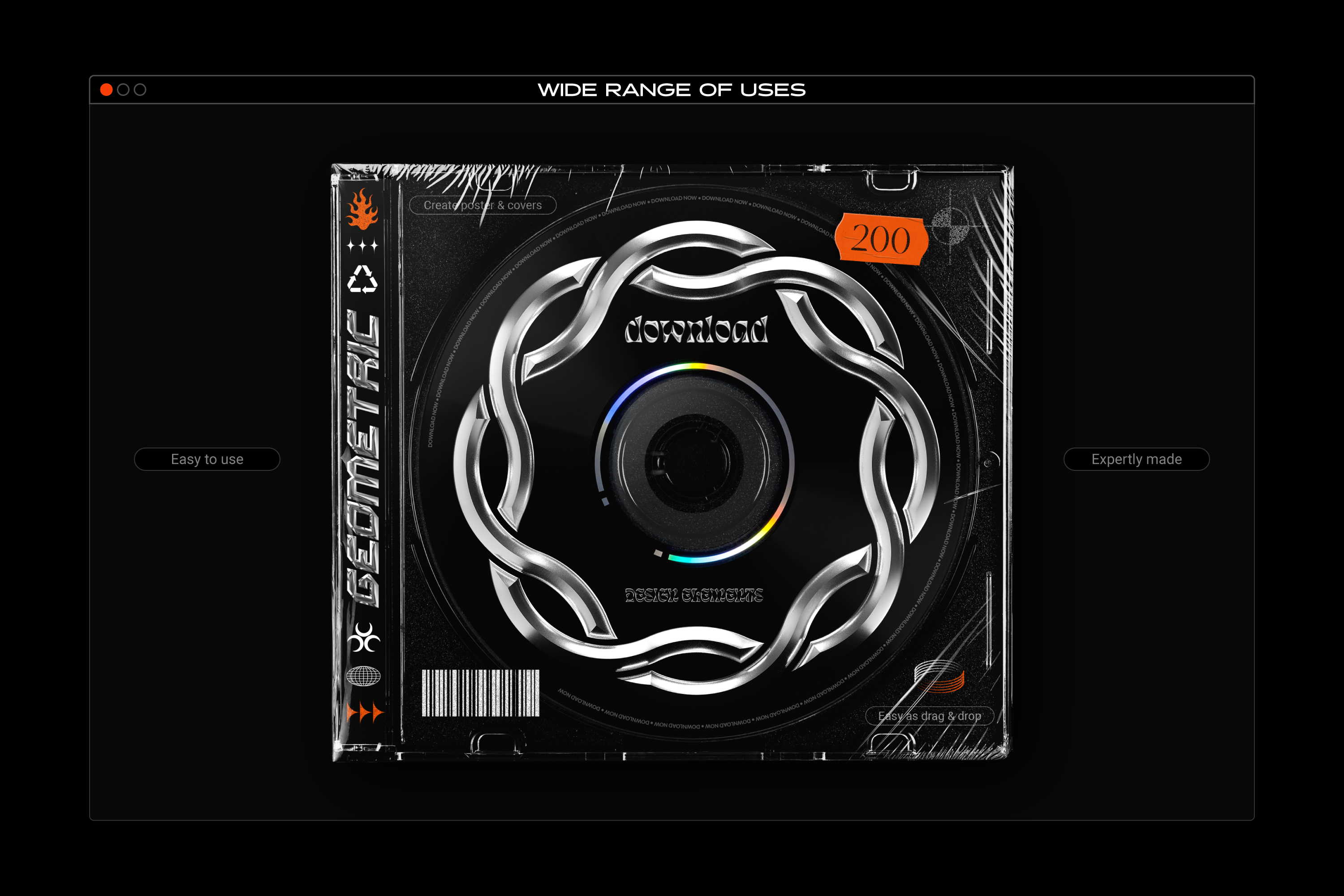 Chrome & Vector Abstract Shapes Pack, Add-ons | GraphicRiver