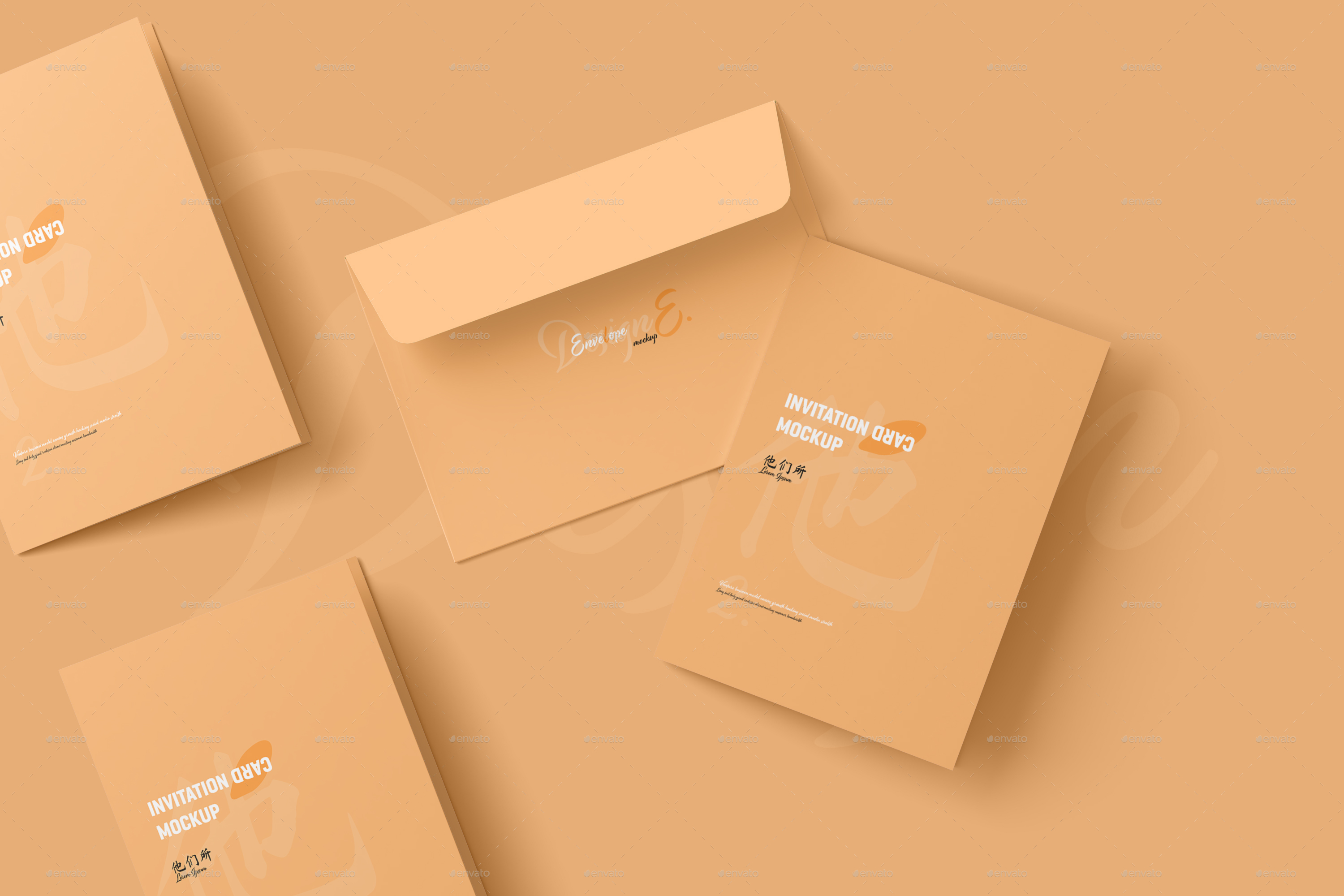 A5 / A6 Invitation Card Mockup With Envelope, Graphics | GraphicRiver