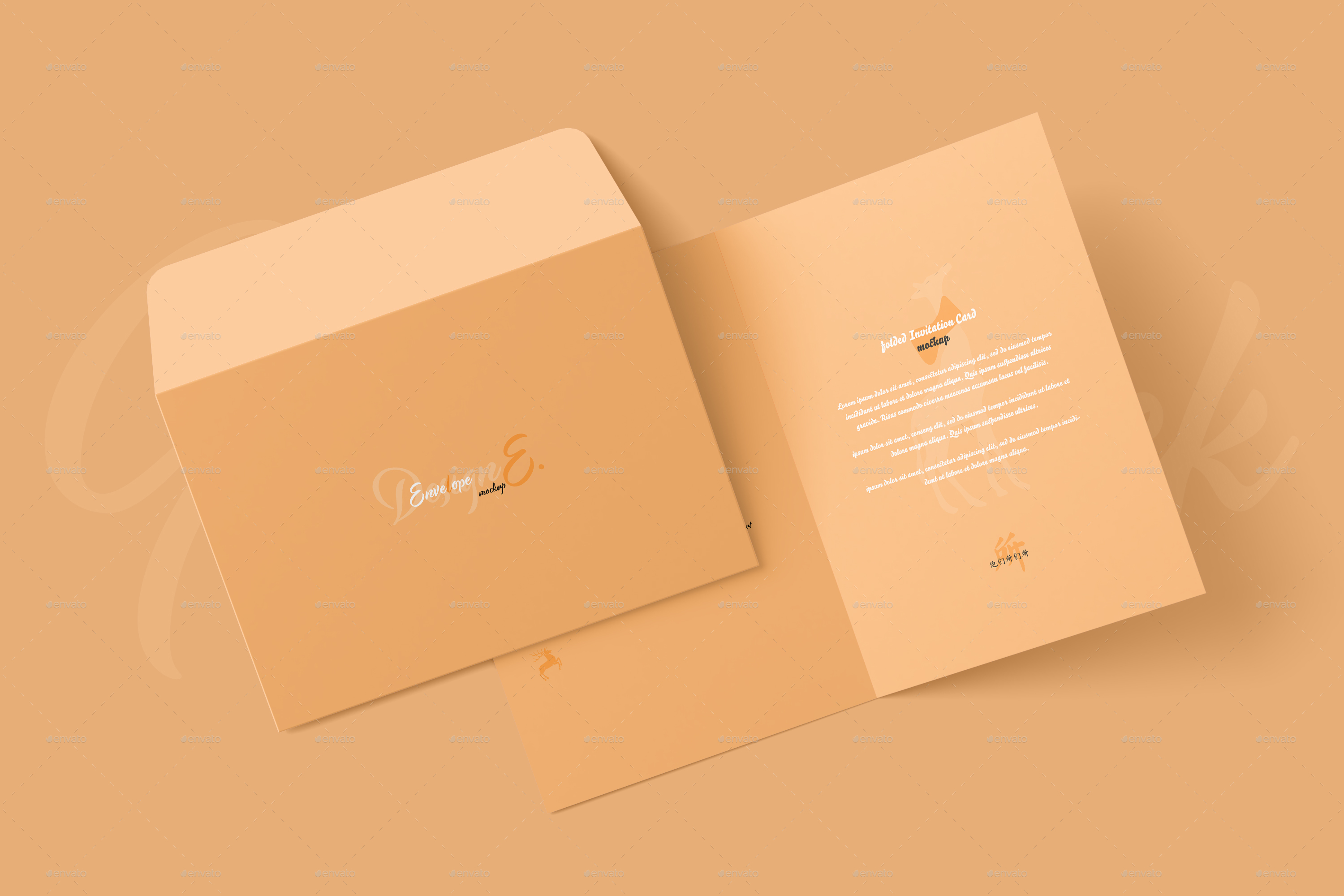 A5 / A6 Invitation Card Mockup With Envelope, Graphics | GraphicRiver